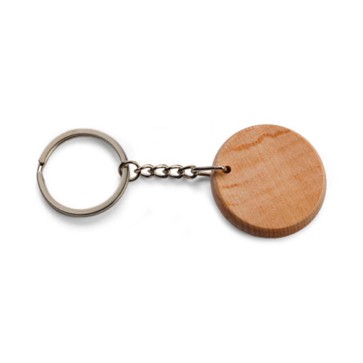 Round Beech Wood Keyring – Eco-Friendly – Safetyboot4u